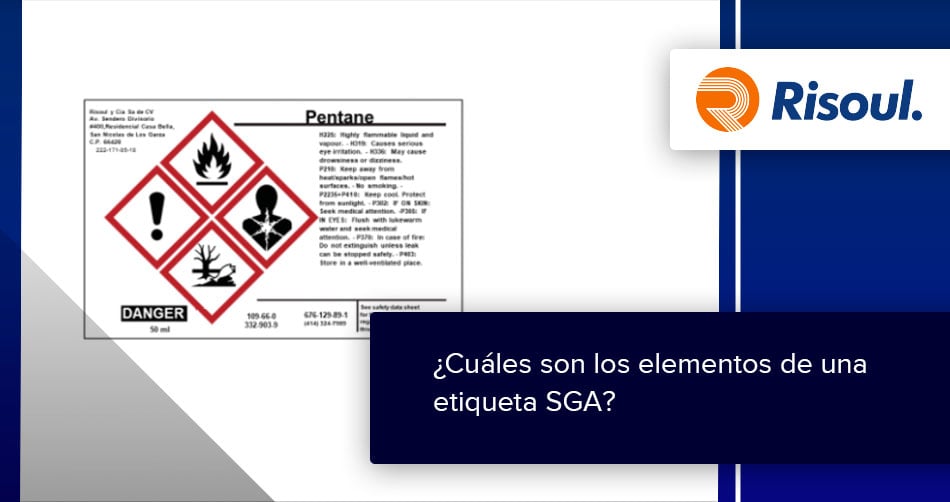¿Cuáles son los elementos de una etiqueta SGA?